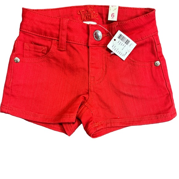 Justice | Bottoms | Justice Girls Size 6slim Red Denim Shorts New With ...
